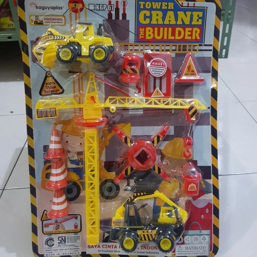 Jual Mainan Set Crane Konstruksi - Mainan Tower Crane The Builder ...