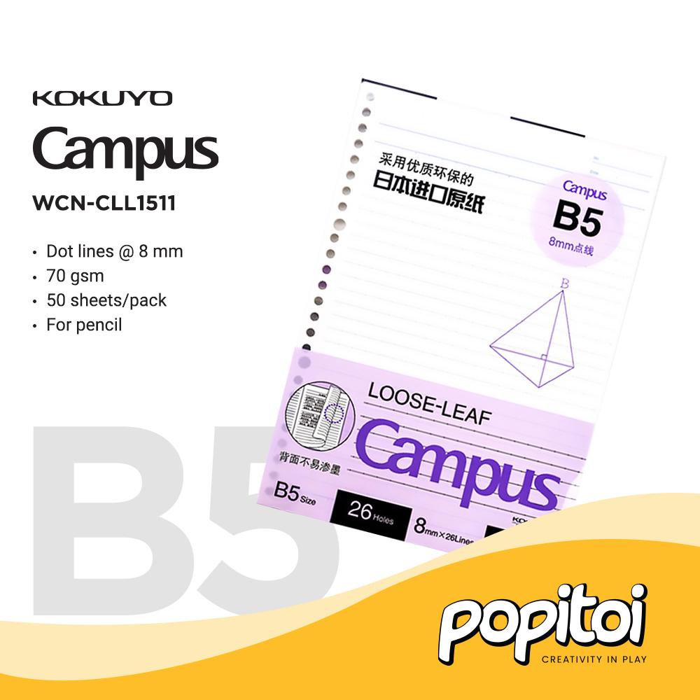 Jual KOKUYO Campus Paper Loose Leaf Refill B5 50 100 Kertas Isi Ulang Binder | Shopee Indonesia