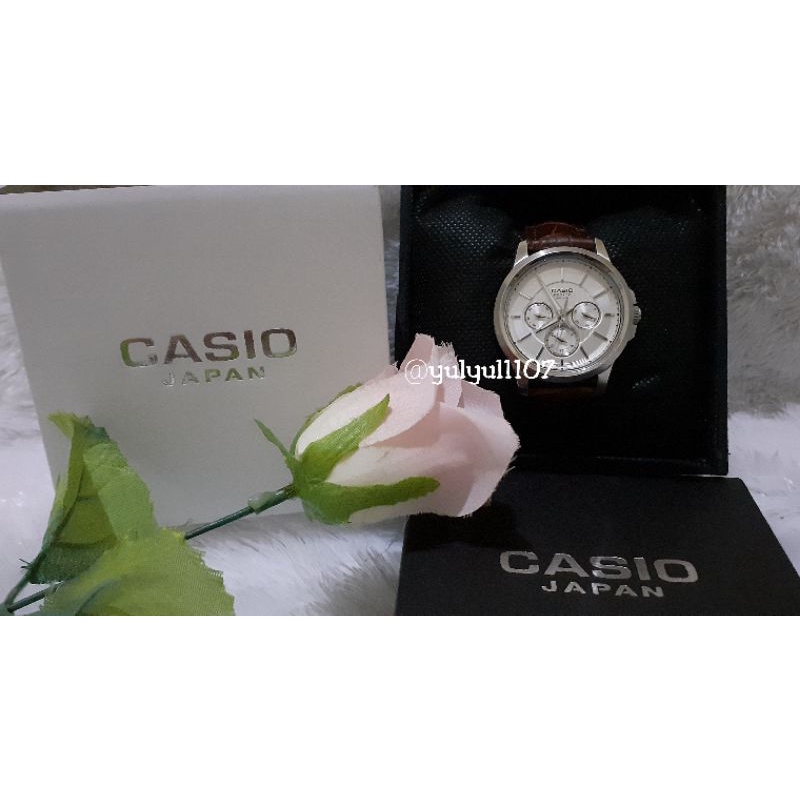 Jual Jam Tangan CASIO BESIDE WR 50M BEM307L-7AV Mens Classic Analog ...