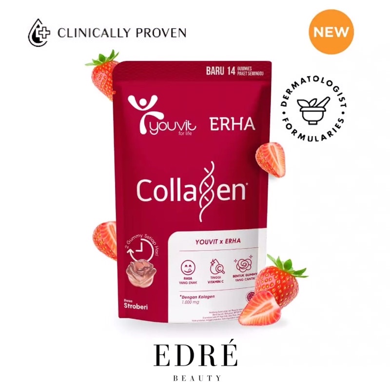 Jual YOUVIT x ERHA COLLAGEN Gummies 1000mg - Suplemen Collagen Anti ...