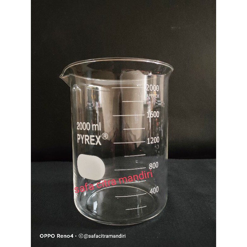 Jual Gelas Kimia / Beaker Glass Low From 2000 ml Pyrex | Shopee Indonesia