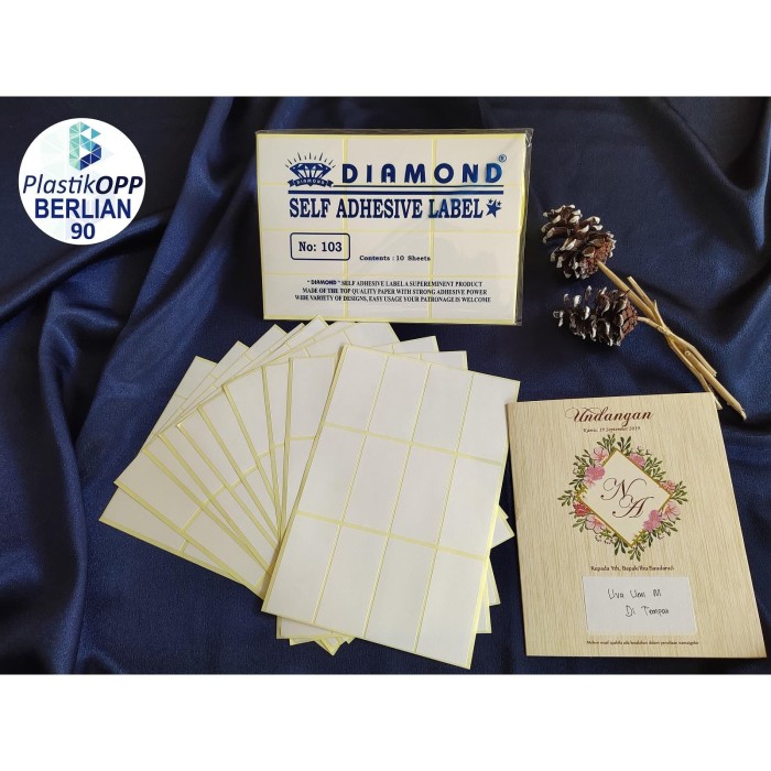 Jual LABEL UNDANGAN 103 STICKER UNTUK NAMA UNDANGAN ISI 25 PACK1 BAL ...