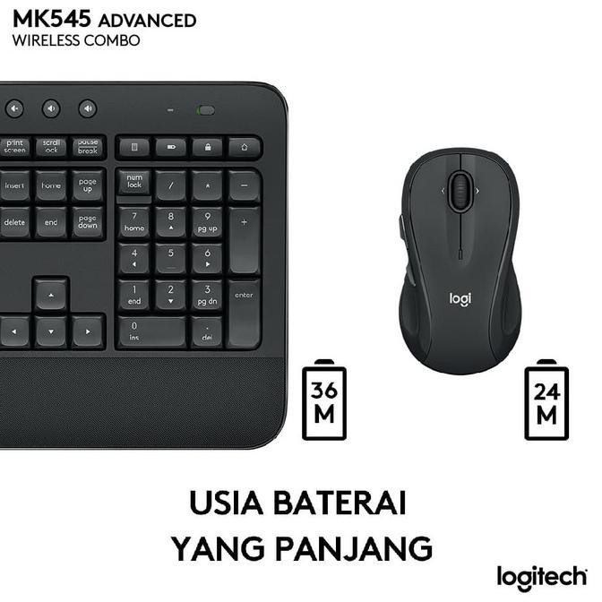 Jual Logitech Wireless Keyboard + Mouse Mk545 Januaristoreg | Shopee ...