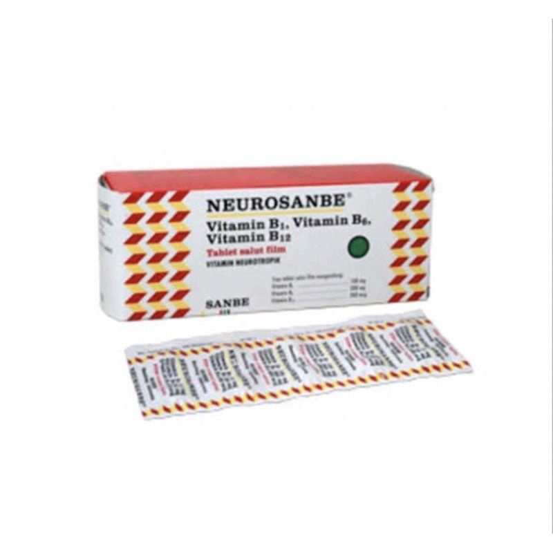 Jual Neurosanbe / Vitamin Neurotropik / Vitamin B1 / B6 / B12 | Shopee ...