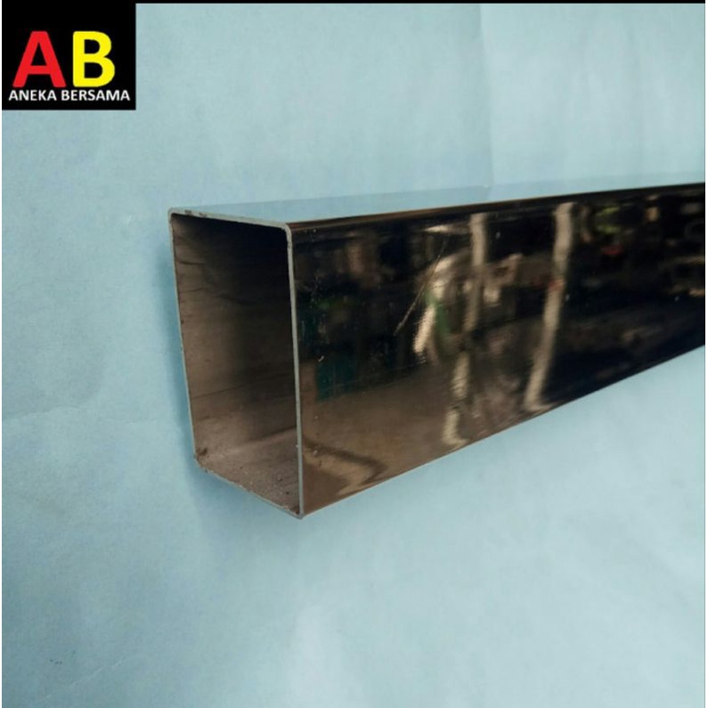 Jual Hollow Stainless Steel Mirror 4cm x 6cm Tebal 1mm 119.5cm | Shopee ...