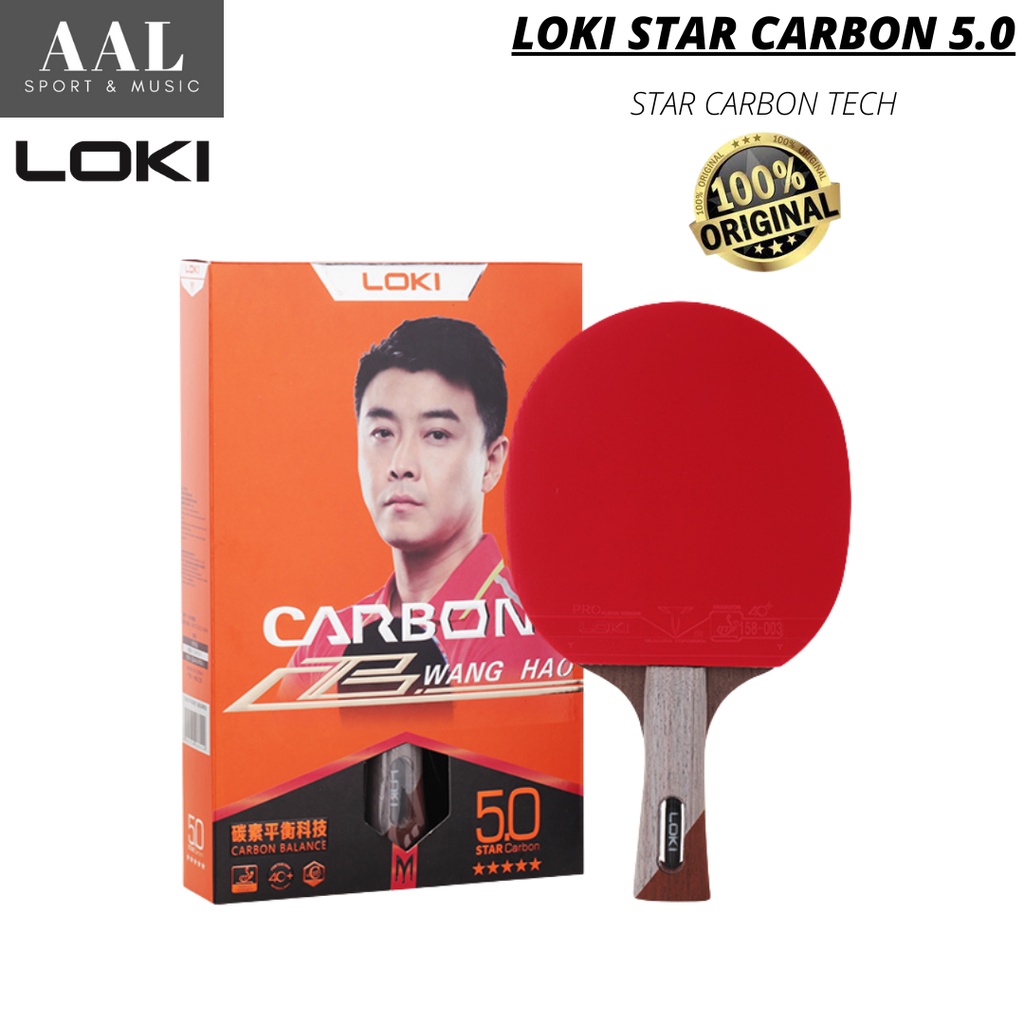 Jual Bat Pingpong Bat Tenis Meja Loki 5 Star Carbon Tube Tech ORIGINAL | Shopee Indonesia