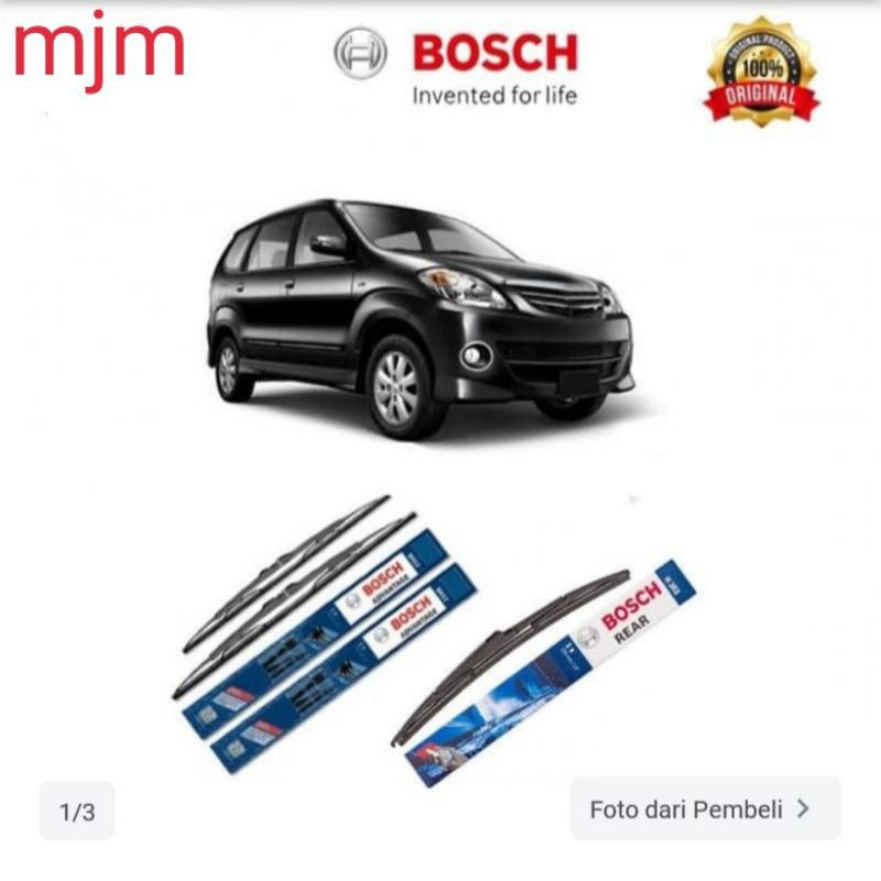 Jual Paket Wiper Depan Belakang Avanza Xenia 2004-2010 Original Bosch | Shopee Indonesia