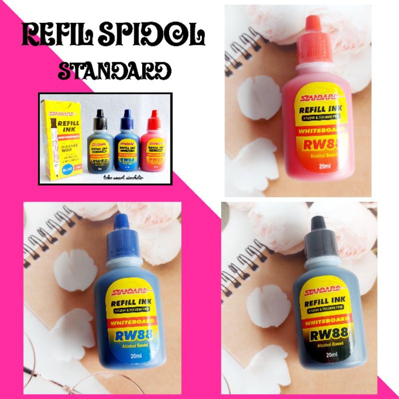Jual PROMO REFIL SPIDOL PERMANENT DAN WHITEBOARD STANDARD | Shopee ...