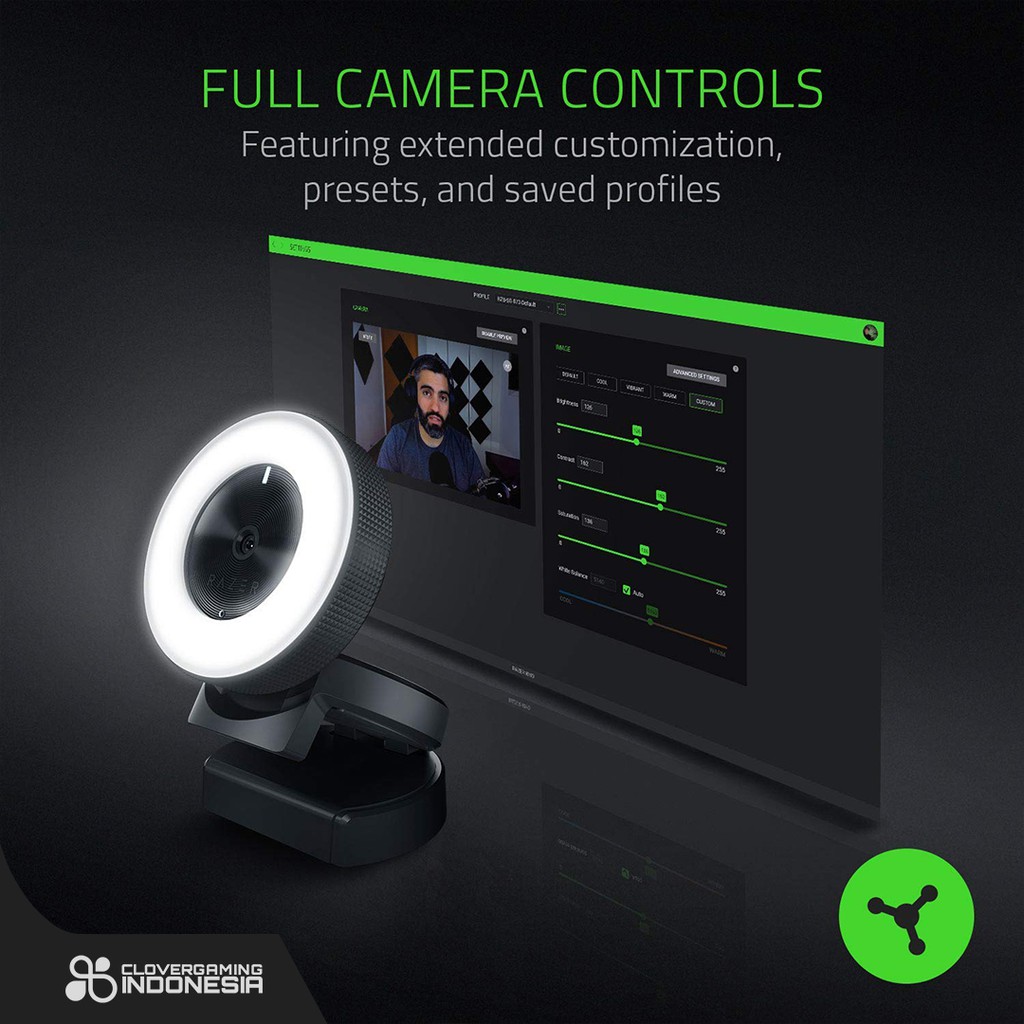 Jual Razer Kiyo Webcam Gaming Streamer Desktop Streaming Camera with ...