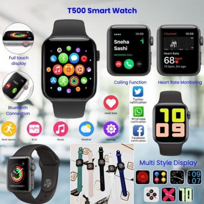 Jual JAM TANGAN SMARTWATCH T500 BLUETOOTH CALLING WATERPROOF SMARTBAND ...