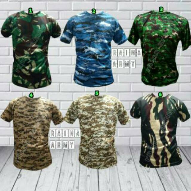 Jual kaos dryfit kaos jersey dryfit oblong pendek kaos army loreng ...