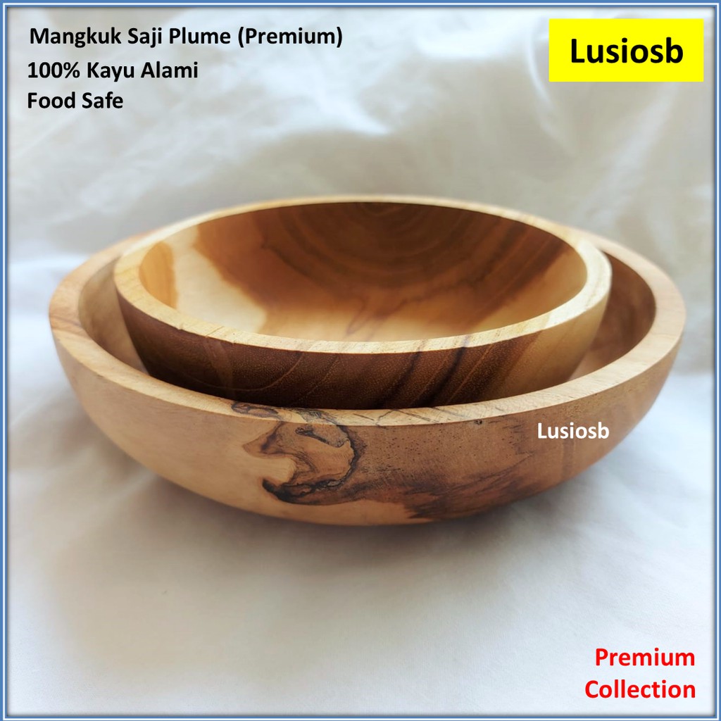 Jual Mangkuk Saji PLUME Kayu Jati / Mangkok Mie Nasi Goreng / Mangkok ...