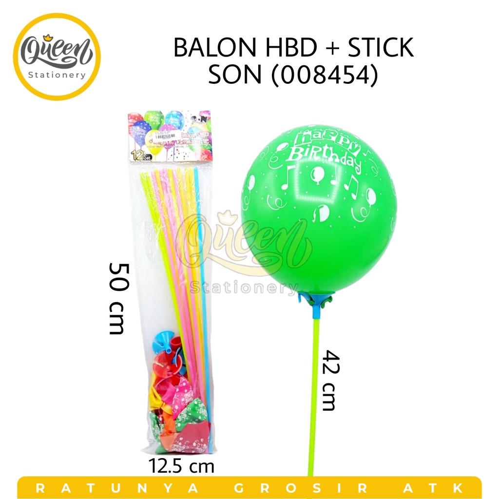 Jual BALON MOTIF + STICK SON / BALON DENGAN PEGANGAN / BALON STIK ...