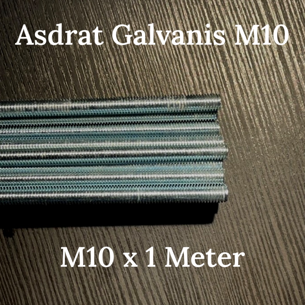 Jual Asdrat M10 As Drat Baut Long Drat Baut Galvanis Putih Halus M10x1 ...