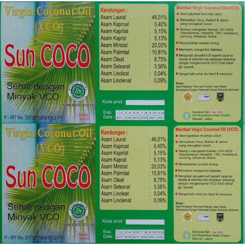 Jual VCO OIL Sun COCO 500ml | Shopee Indonesia