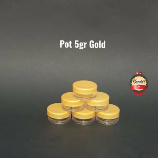 Jual POT CREAM 5 GRAM GOLD NATURAL (KEMASAN 25 PCS) | Shopee Indonesia