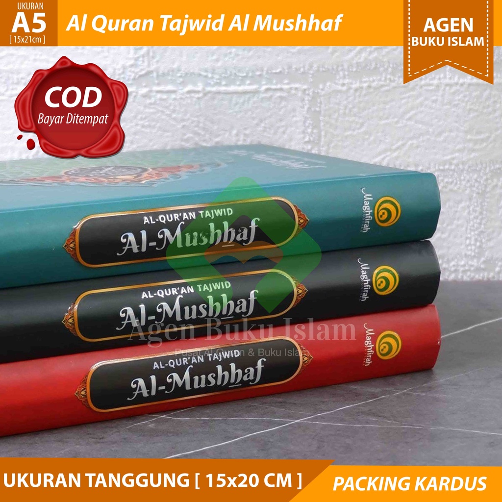 Jual COD Al Quran Tajwid Al Mushhaf Ukuran Sedang Full Color Khat Arab ...