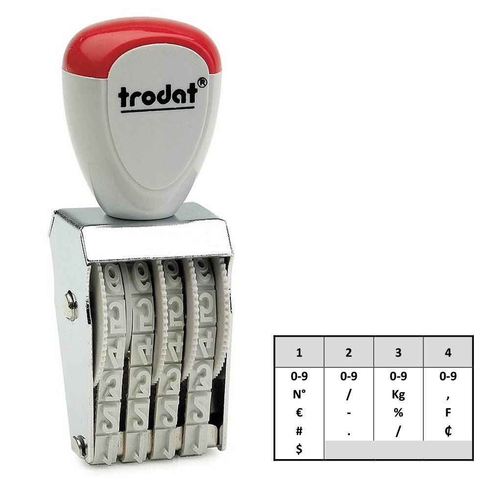 Jual STEMPEL ANGKA 4 DIGIT TRODAT 1534 - 3 MM | Shopee Indonesia