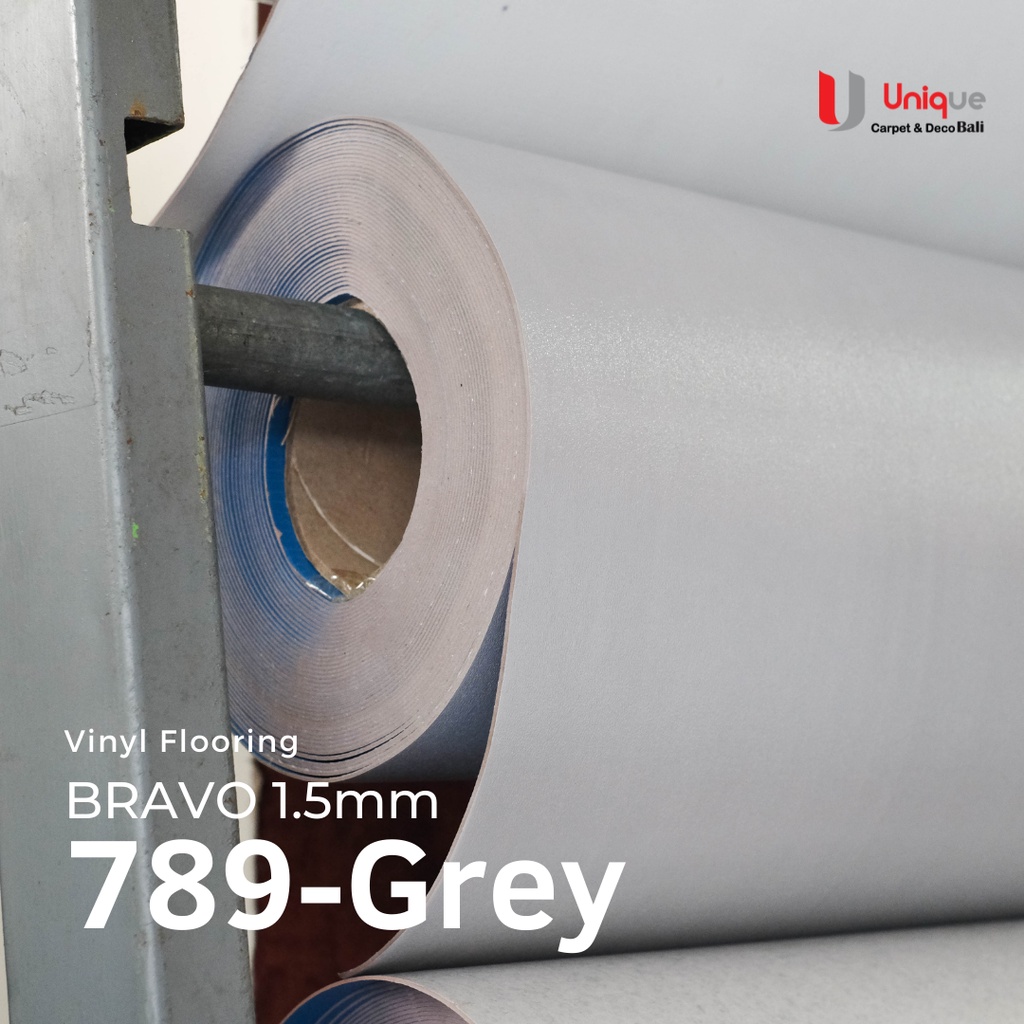 Jual Lantai Vinyl Roll Bravo Motif Solid Polos Abu Grey Tebal 1.5mm ...