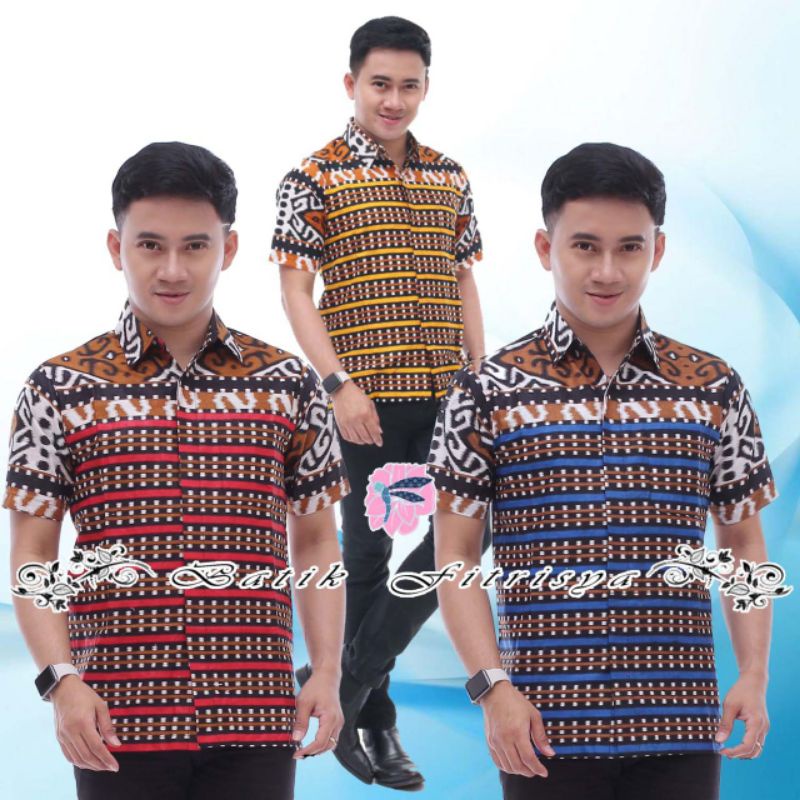 Jual Batik Hem Formal - MOTIF SONGKET TENUN MACAN MERAH BIRU BATIK ...