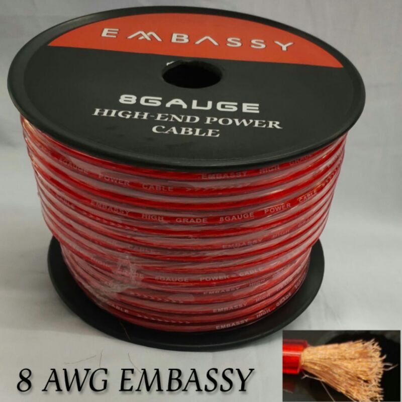 Jual Kabel Power DC EMBASSY 8 Gauge / EMBASSY 8 / AWG Kabel Dc 8 Awg ...