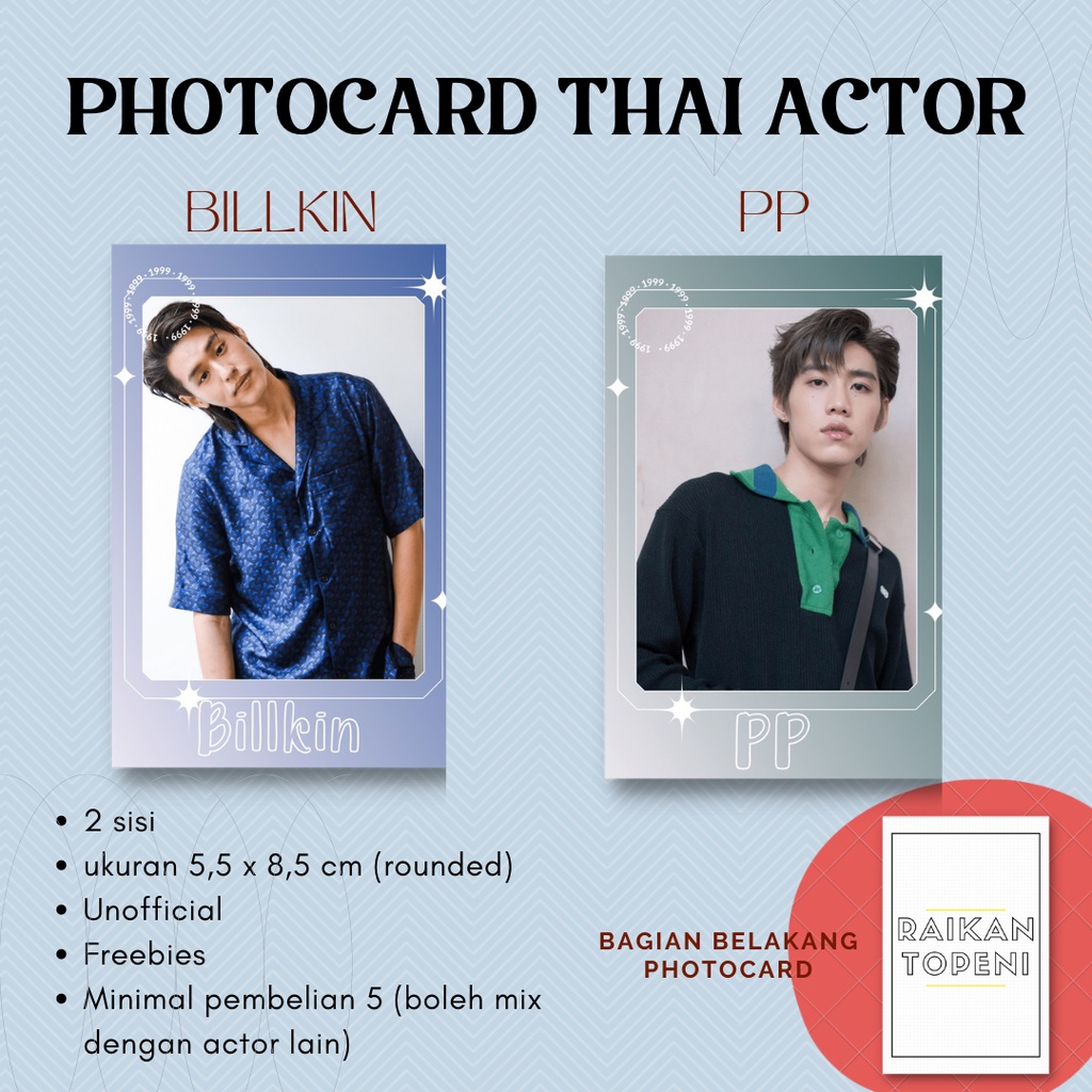Jual Photocard Thai Actor Thailand actor Actor Thailand raikantopeni ...