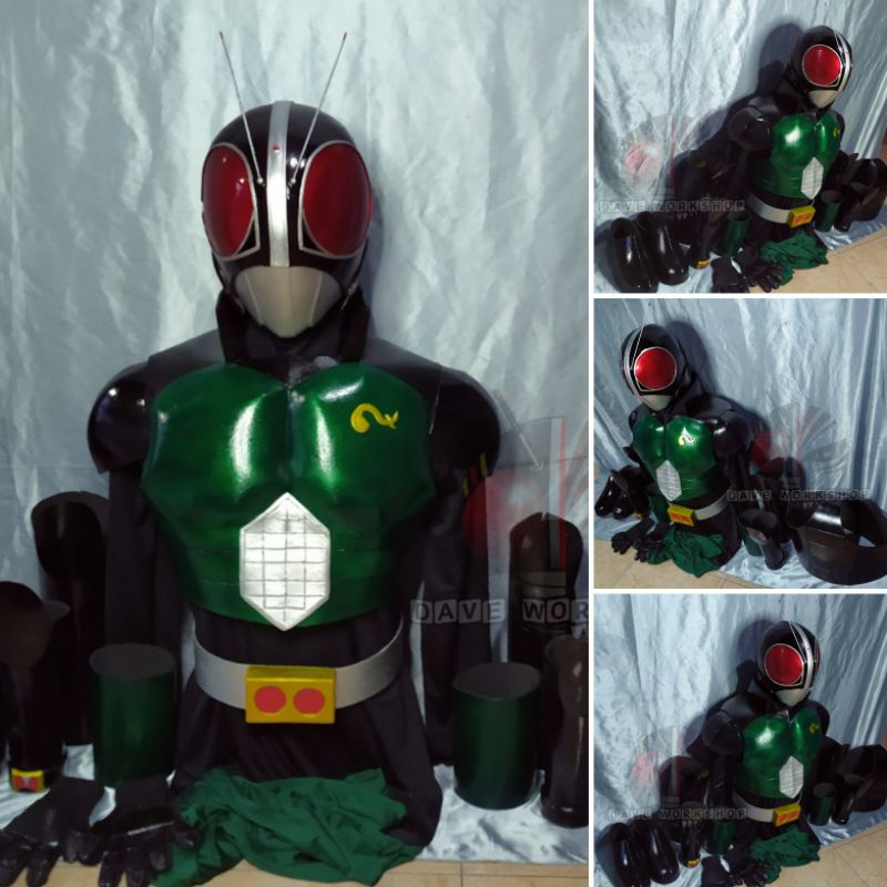 Jual Kostum Ksatria Baja Hitam RX ( Kamen Rider Black RX) | Shopee ...