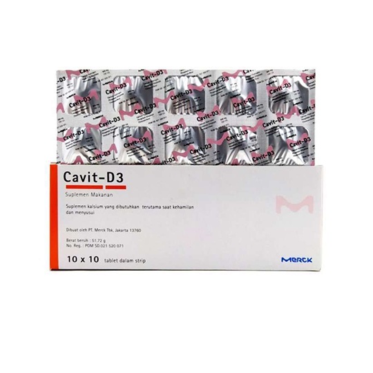 Jual CAVIT D3 10 TABLET MULTIVITAMIN KALSIUM VITAMIN MENCEGAH ...