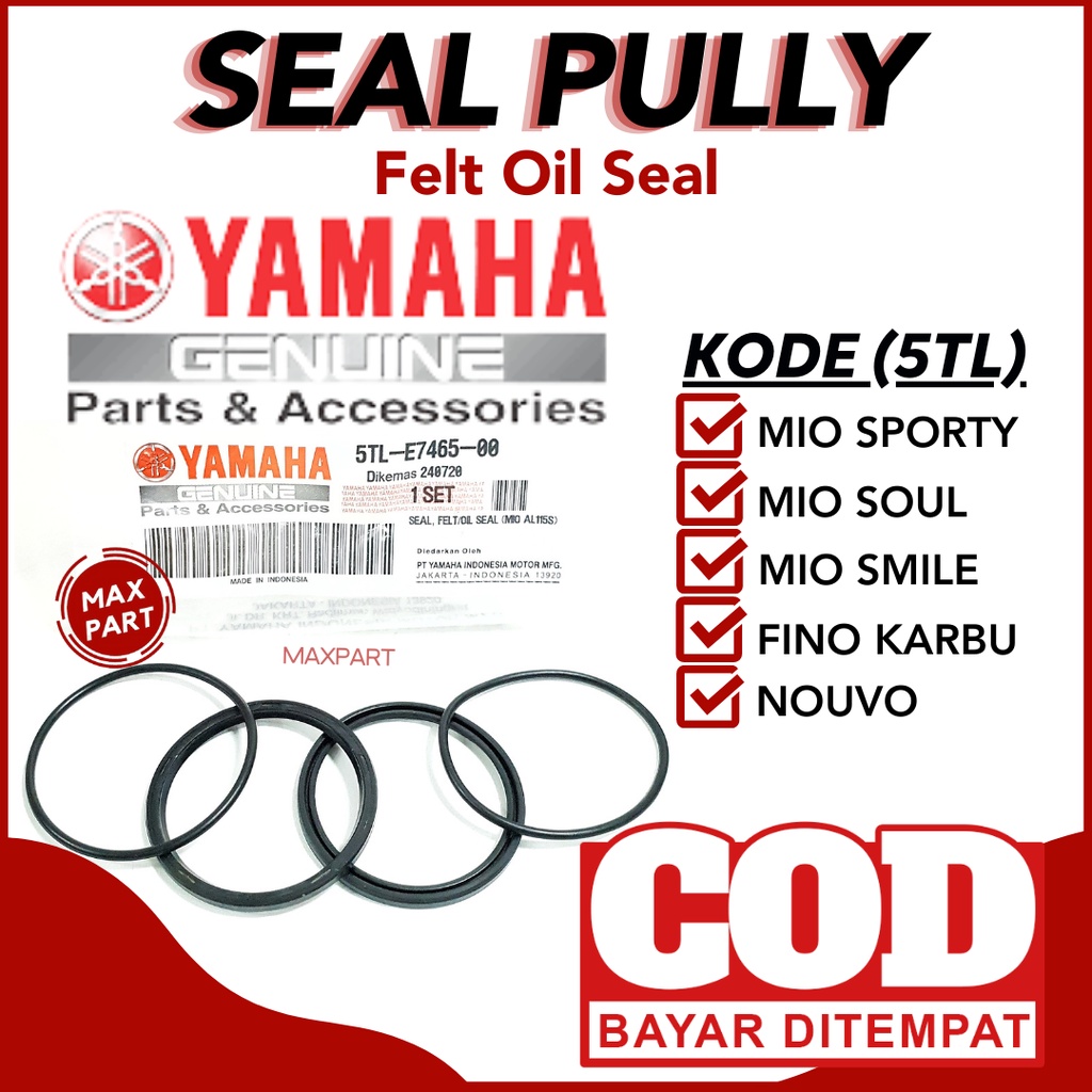 Jual OIL SEAL PULLY 5TL SIL PULI FELT YAMAHA MIO SPORTY SOUL SMILE FINO NOUVO KARBU | Shopee ...
