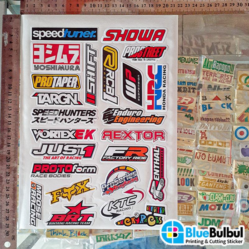 Jual [STIKER LEMBARAN RACING] STICKER VINYL PRINTING RACING LEMBARAN ...