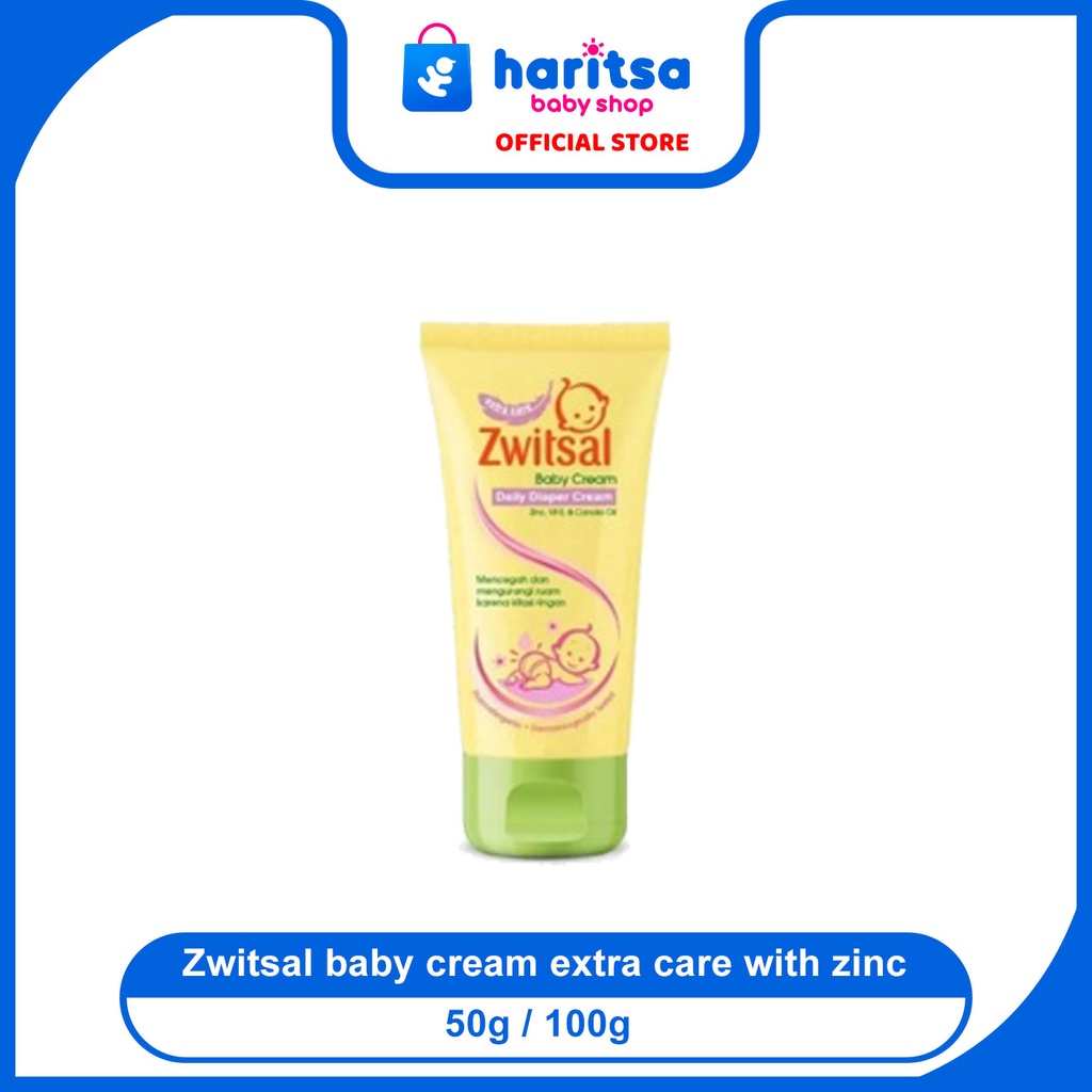 Jual Zwitsal baby cream extra care with zinc 50g 100g / Baby krim ...