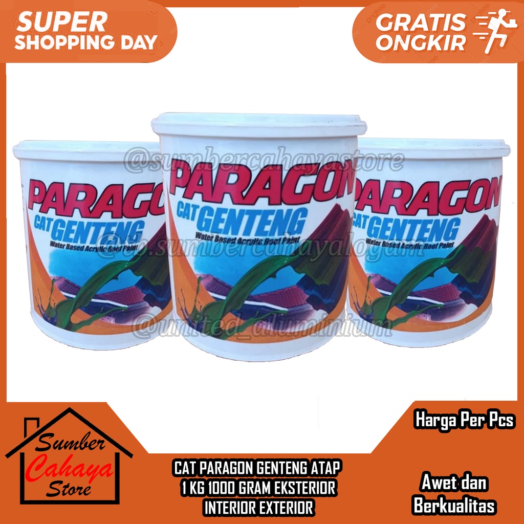 Jual CAT PARAGON GENTENG WATERPROOF ATAP EKSTERIOR INTERIOR EXTERIOR ...