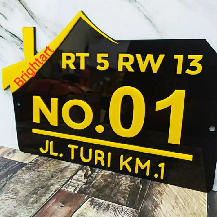 Jual Jual Nomor Rumah Akrilik Series-2 Ukuran 30X20, Plat Rumah Akrilik ...