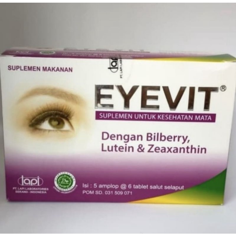 Jual eyevit eye vit suplemen kesehatan mata 1 box isi 30 tablet ...