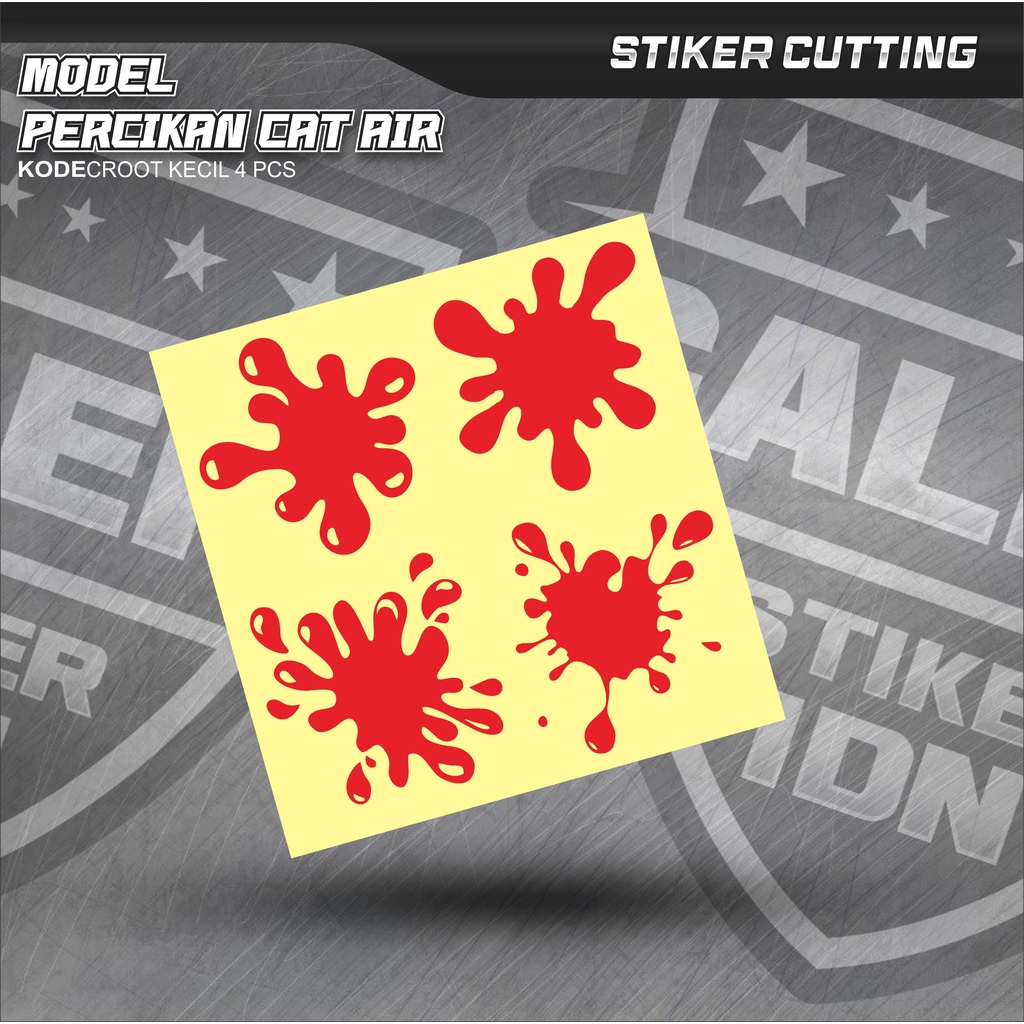Jual stiker model cat stiker croot stiker percikan air stiker darah ...