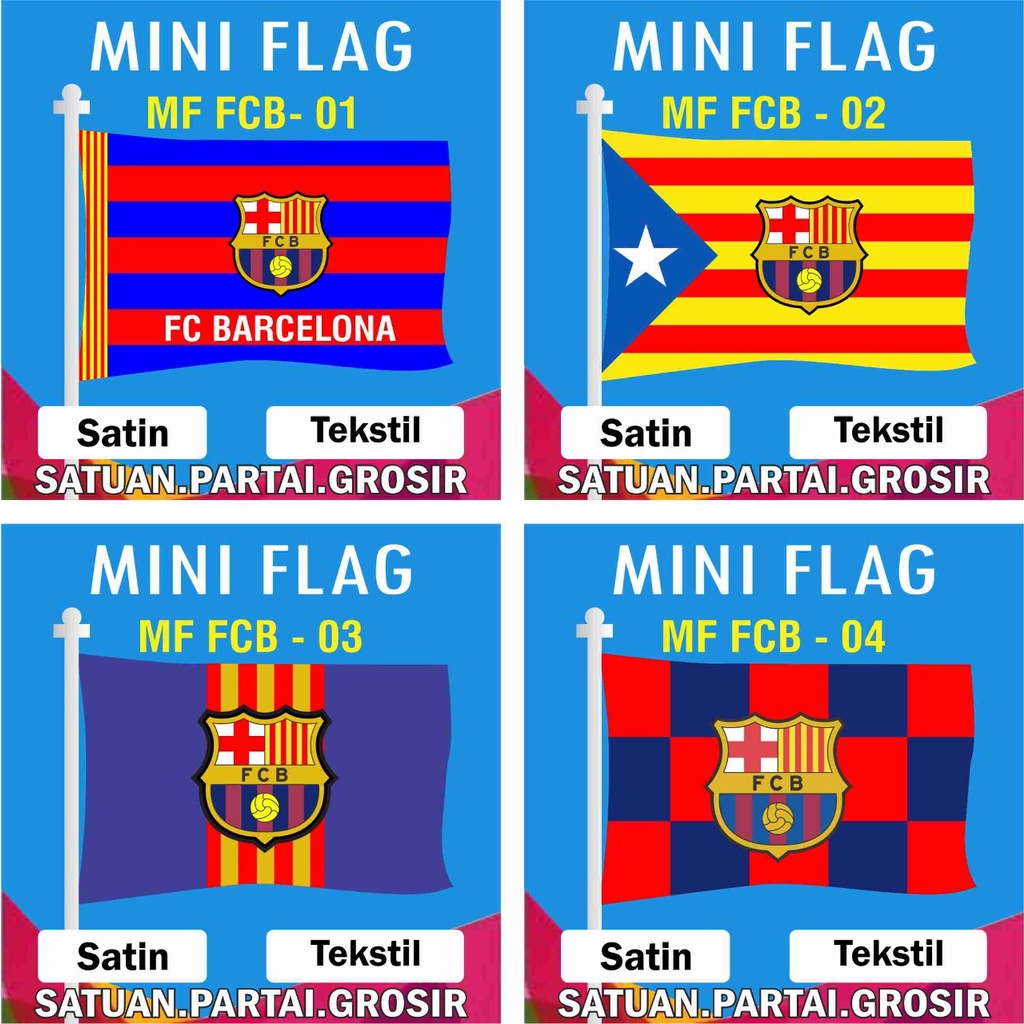 Jual Bendera FC BARCELONA / Bendera Custom FC BARCELONA / Cetak Bendera ...