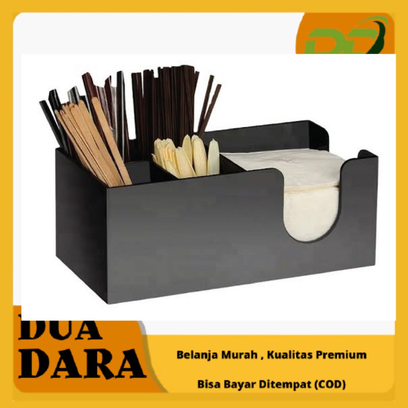 Jual ACRYLIC TISSUE BOX & STRAW ORGANIZER / RAK AKRILIK / RAK SERBAGUNA ...