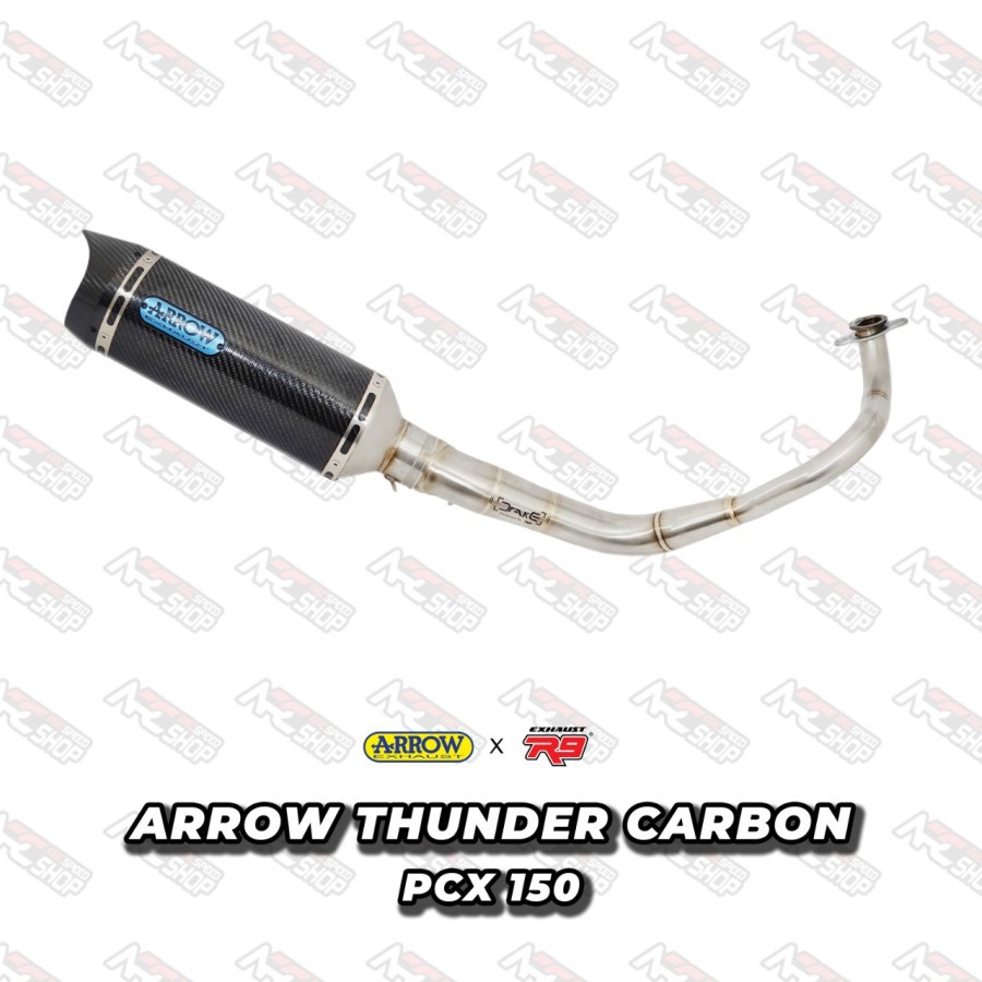 Jual Knalpot Arrow Thunder Carbon Honda PCX 150 CC Fullsystem header R9 ...