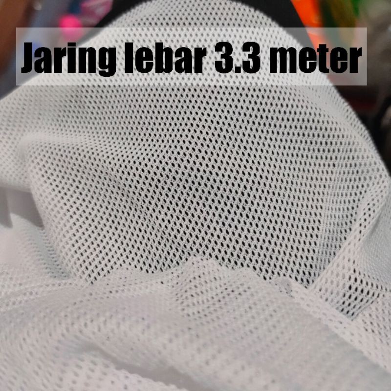 Jual bahan kain jala jaring putih lebar 3.3 meter gulungan kiloan YARD ...