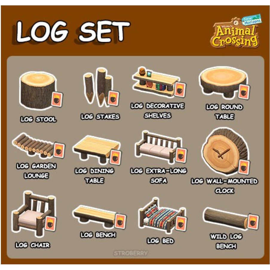 Jual Log Set ACNH Animal Crossing | Shopee Indonesia
