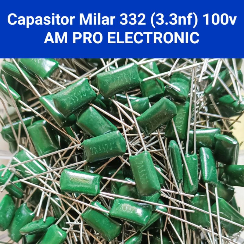 Jual Kapasitor Milar 332 100v 3.3nf Capacitor Mylar 3n3 0.0033uf ...