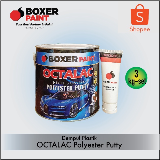 Jual OCTALAC Polyester Putty (3kg-set) Dempul Mobil Kayu | Shopee Indonesia