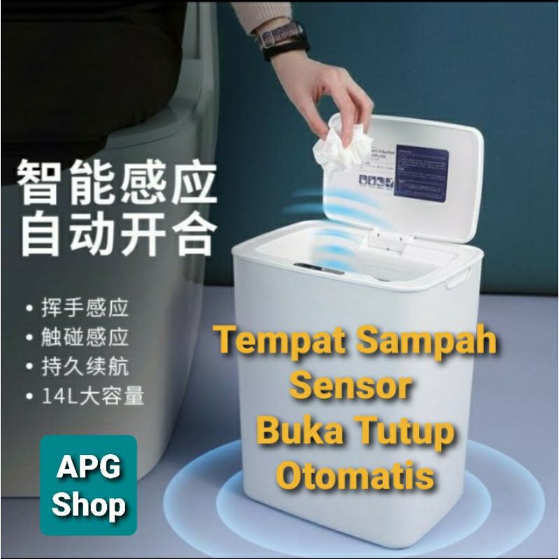 Jual Tempat Sampah Sensor Buka Tutup Otomatis/Tong Sampah Sensor Buka ...