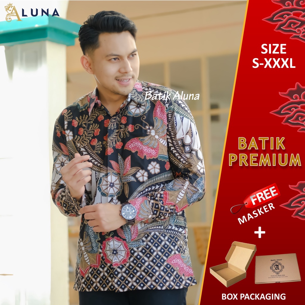 Jual KEMEJA BATIK PRIA LENGAN PANJANG PREMIUM REGULAR KANTOR MODERN ...