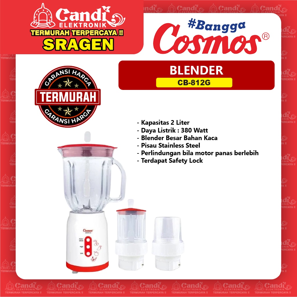 Jual COSMOS Blender Blenz 2 Liter - CB-812 G | Shopee Indonesia