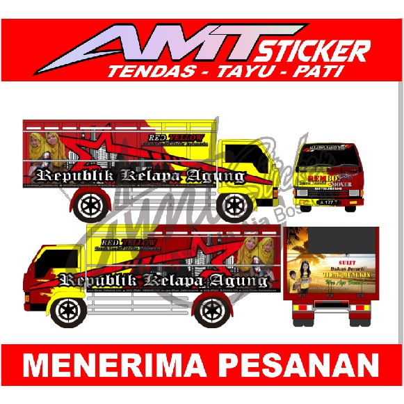Jual [Terlaris] Stiker Decal/Cutting Full Body Truk Stiker Bak Truk ...