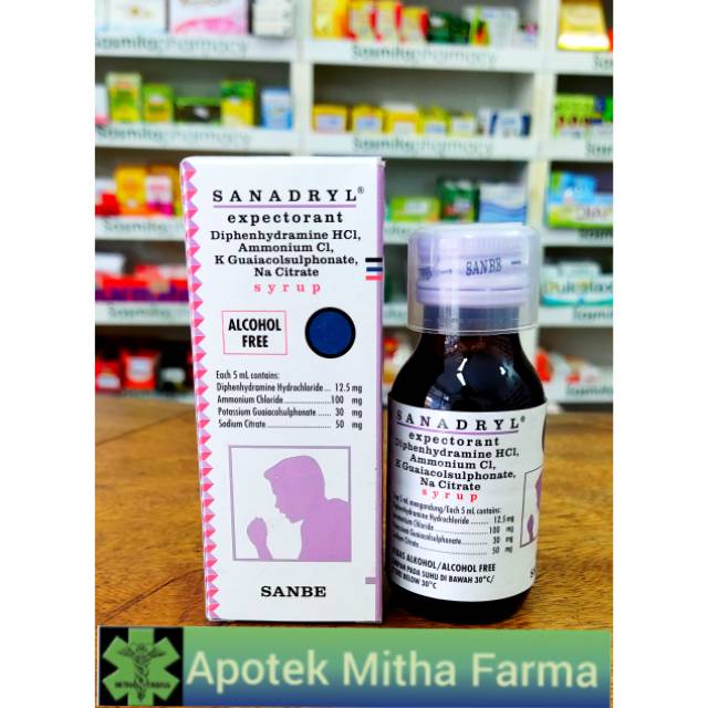 Jual SANADRYL EXPECTORANT SIRUP OBAT BATUK 60ml | Shopee Indonesia