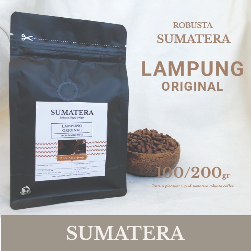 Jual Robusta Sumatera Lampung Original Kopi Bean, Bubuk 100-200gr ...