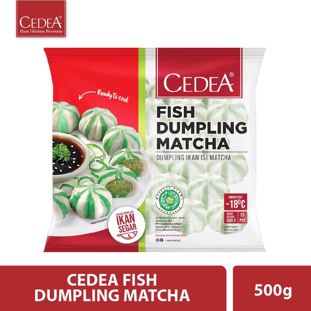 Jual CEDEA Fish Dumpling Matcha [500g] | Shopee Indonesia