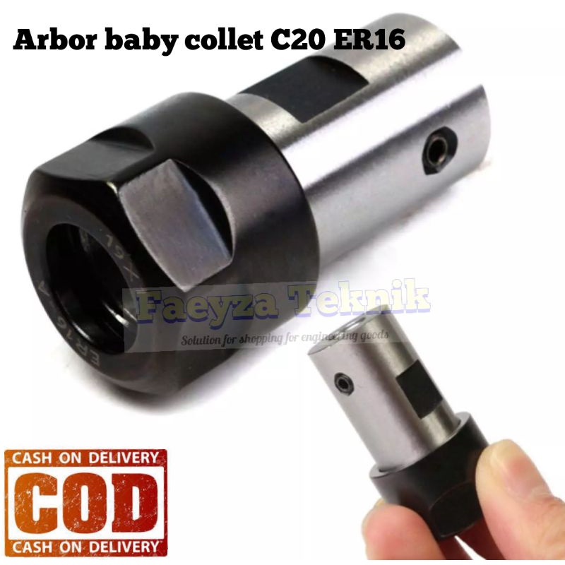 Jual Arbor baby collet C20 ER16 tanpa collet cocok untuk alat bantu ...